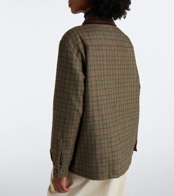 BLAZÉ MILANO Olmida Berber Checked Wool And Cashmere Jacket