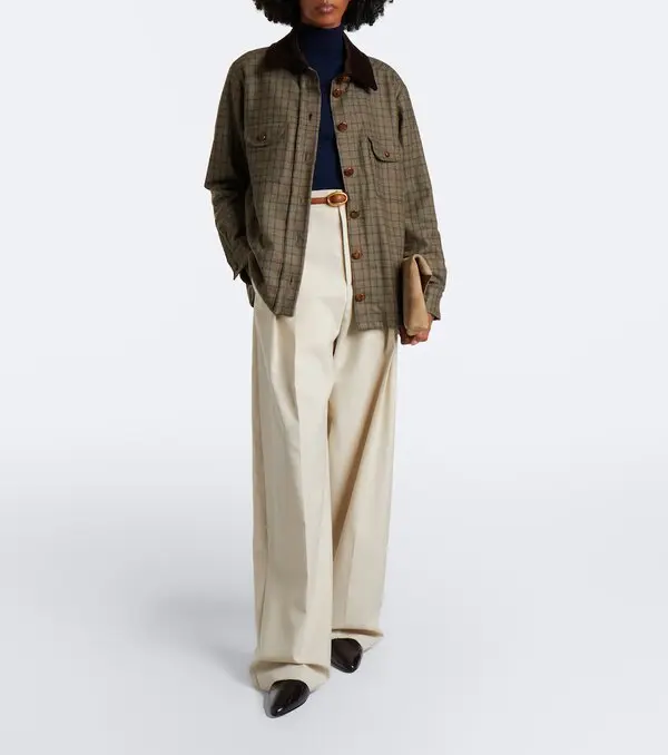BLAZÉ MILANO Olmida Berber Checked Wool And Cashmere Jacket