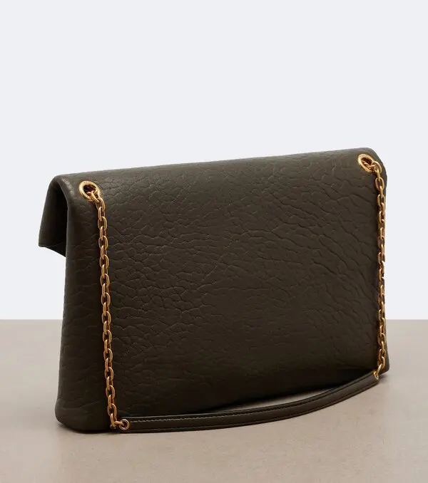 Saint Laurent Cassandre Large Leather Shoulder Bag - Green