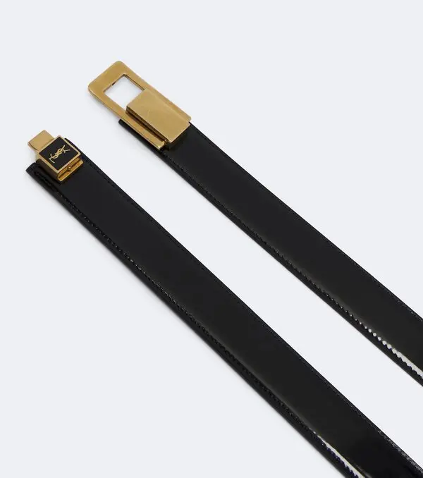 Saint Laurent Cassandre Patent Leather Belt