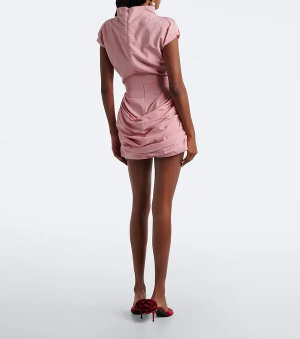 Magda Butrym Draped Cotton And Silk Minidress