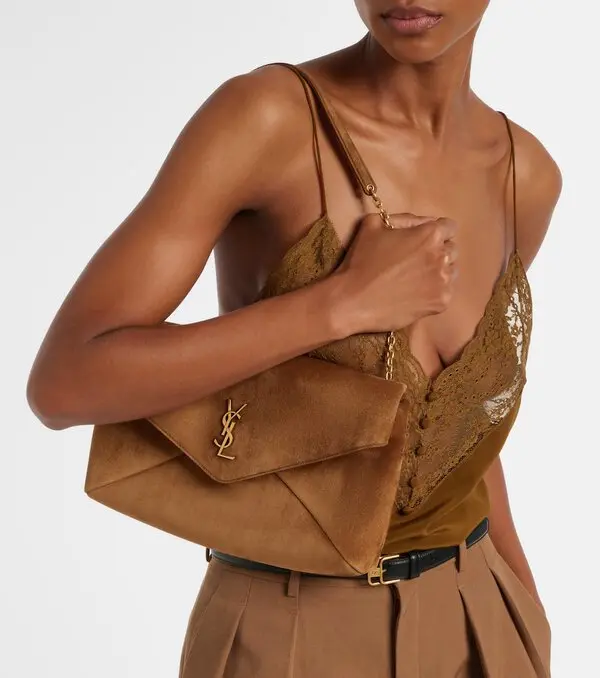 Saint Laurent Cassandre Shoulder Bag - Beige