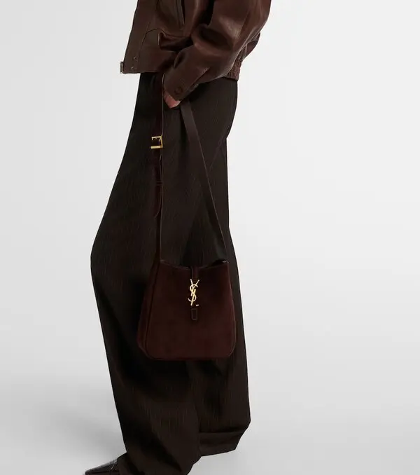 Saint Laurent Le 5 À 7 Large Suede Shoulder Bag - Brown