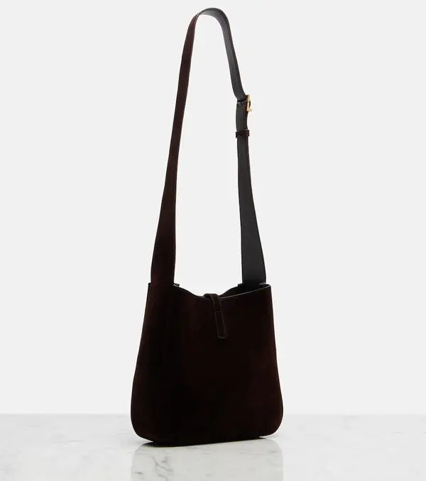 Saint Laurent Le 5 À 7 Large Suede Shoulder Bag - Brown