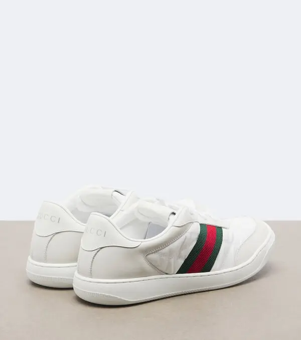 Gucci Screener Web Stripe Sneakers - White