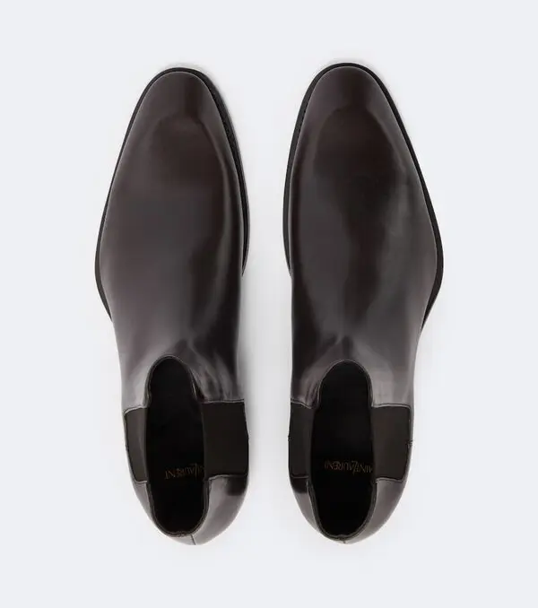 Saint Laurent Aurelien Leather Chelsea Boots