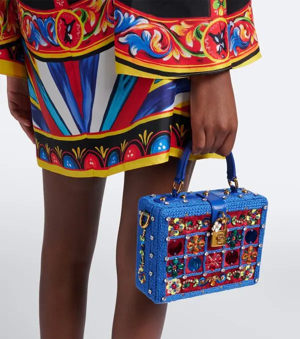 Dolce & Gabbana Dolce Box Beaded Box Bag