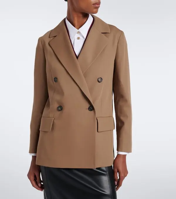 Max Mara Double-breasted Virgin Wool Blazer