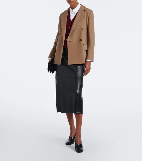 Max Mara Double-breasted Virgin Wool Blazer