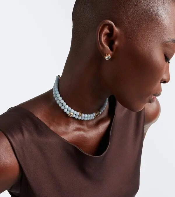 SYDNEY EVAN Icon 14kt Earrings With Aquamarines