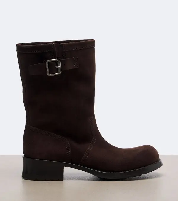Prada Suede Biker Boots
