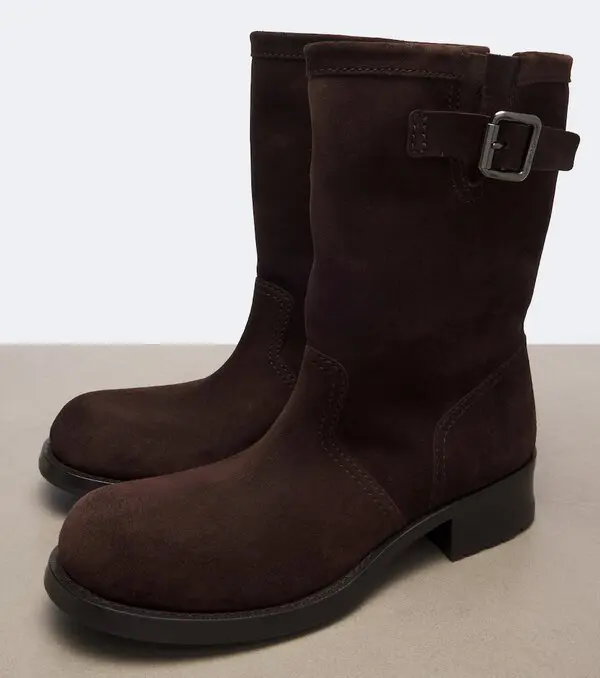 Prada Suede Biker Boots