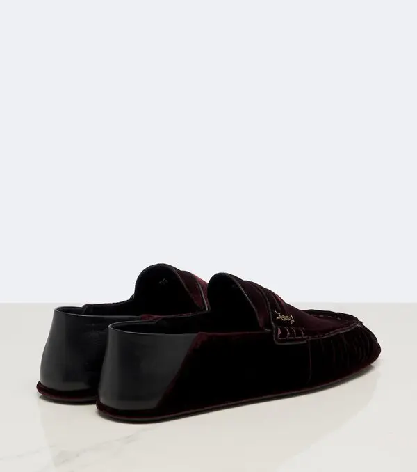 Saint Laurent Le Loafer Velvet Penny Loafers