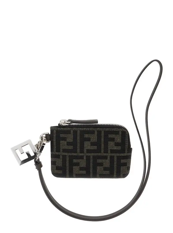 Fendi Ff Canvas + Pelle Pouch