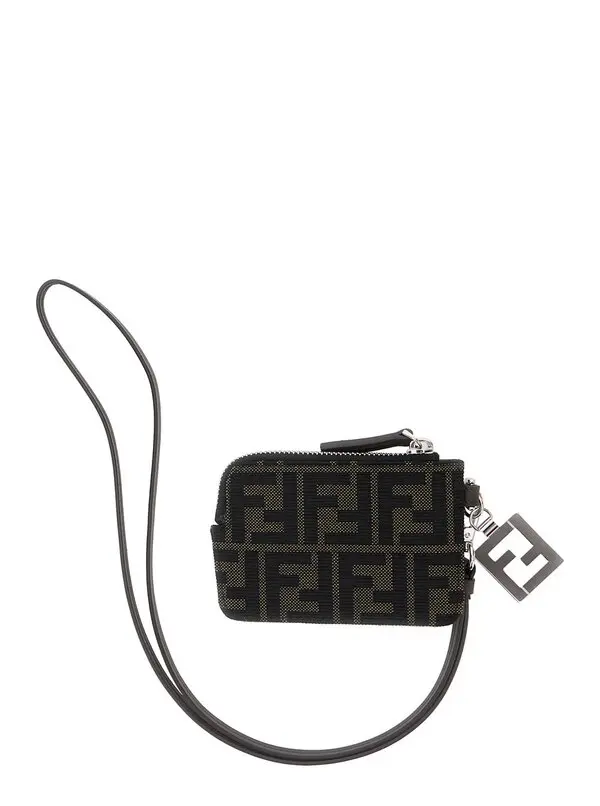 Fendi Ff Canvas + Pelle Pouch