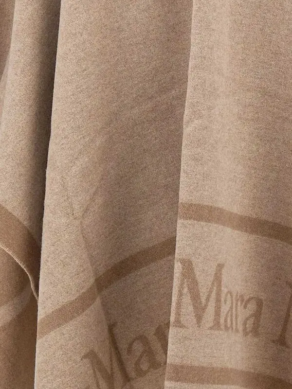 Max Mara Fringed Poncho - Brown
