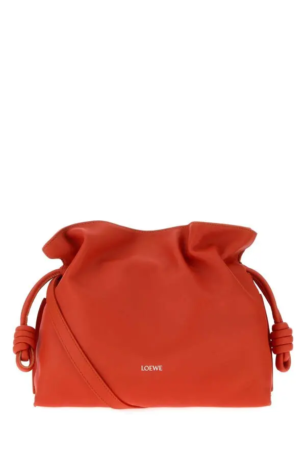 Loewe Nappa Leather Medium Flamenco Clutch - Orange