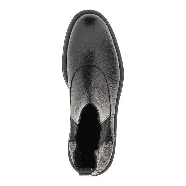 Emporio Armani Grained Leather Chelsea Boots