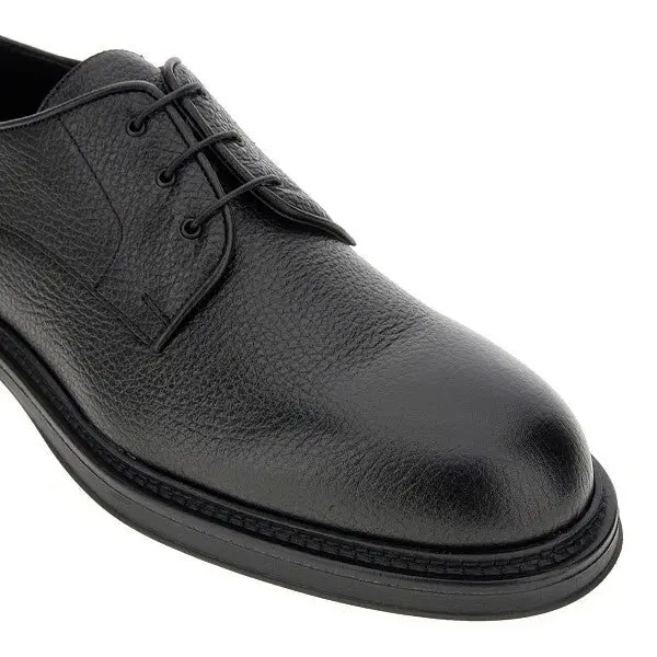 Emporio Armani Grained Leather Derby Shoes