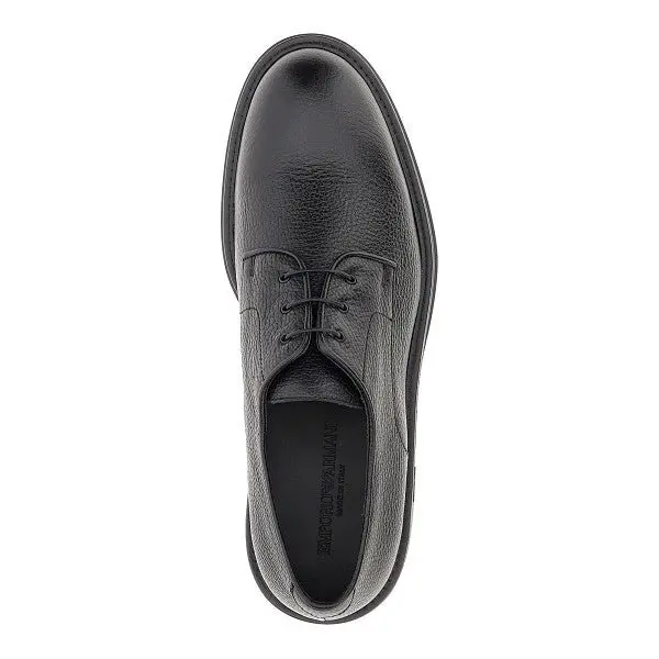 Emporio Armani Grained Leather Derby Shoes