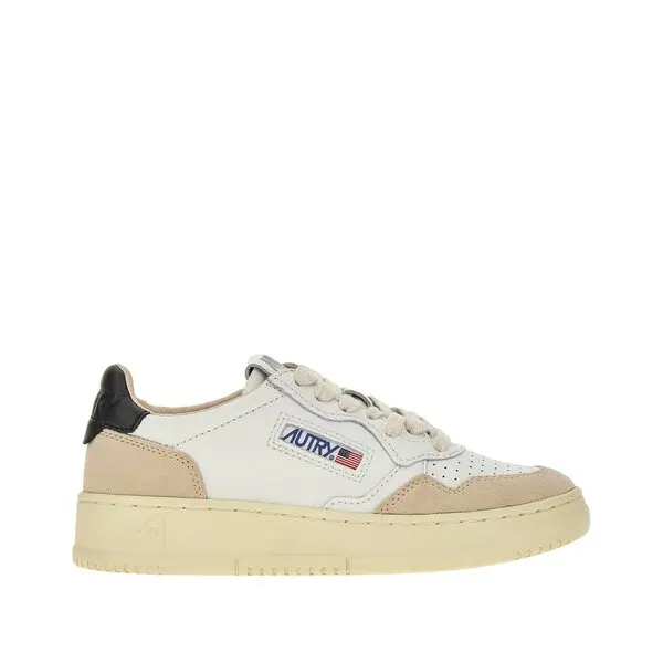 AUTRY Suede And Leather Medalist Low Top Sneakers - White