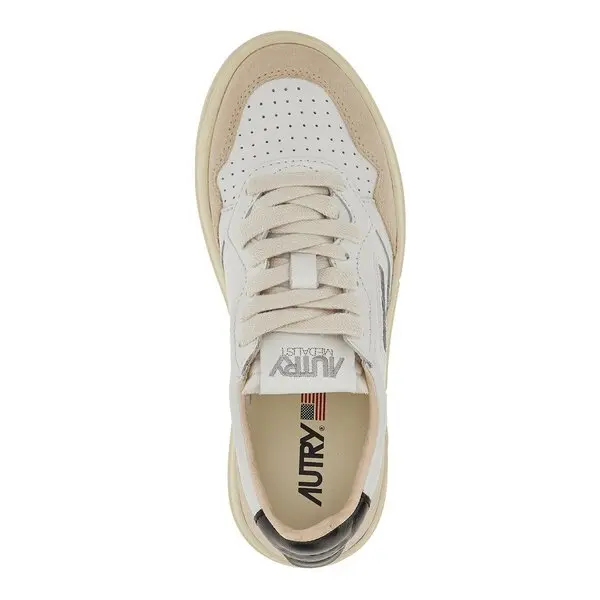 AUTRY Suede And Leather Medalist Low Top Sneakers - White