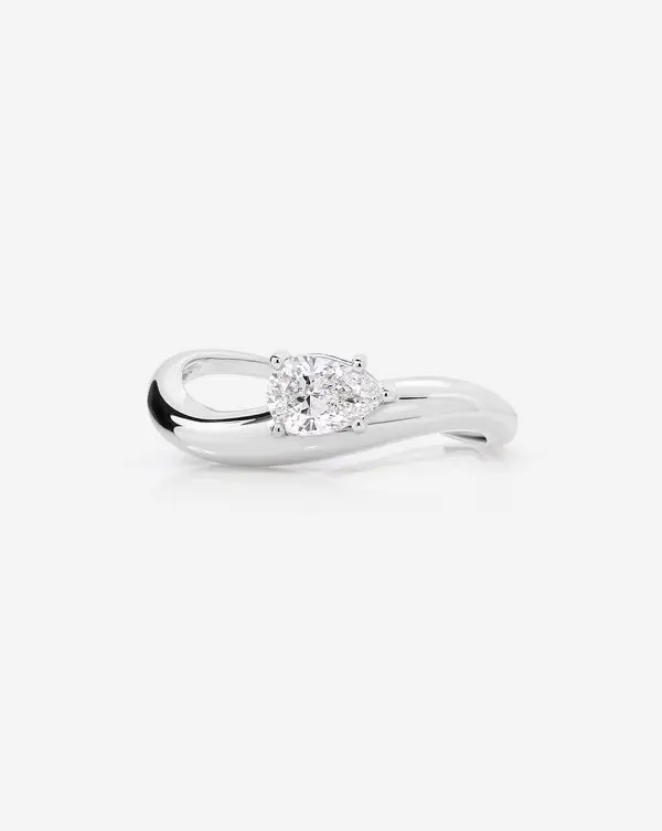 Ring Concierge Lab Diamond Petite Movement Cloud Ring - Sterling Silver