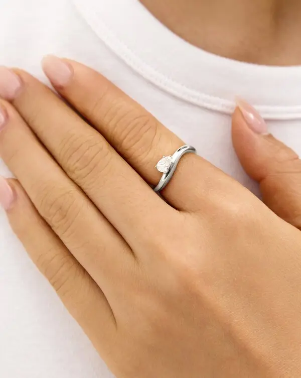 Ring Concierge Lab Diamond Petite Movement Cloud Ring - Sterling Silver