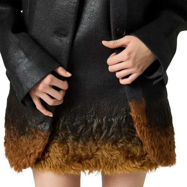 Miu Miu Double Wool And Shearling Dress
