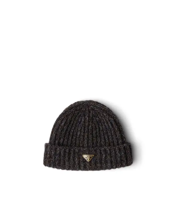 Prada Mouiné Cashmere And Wool Beanie