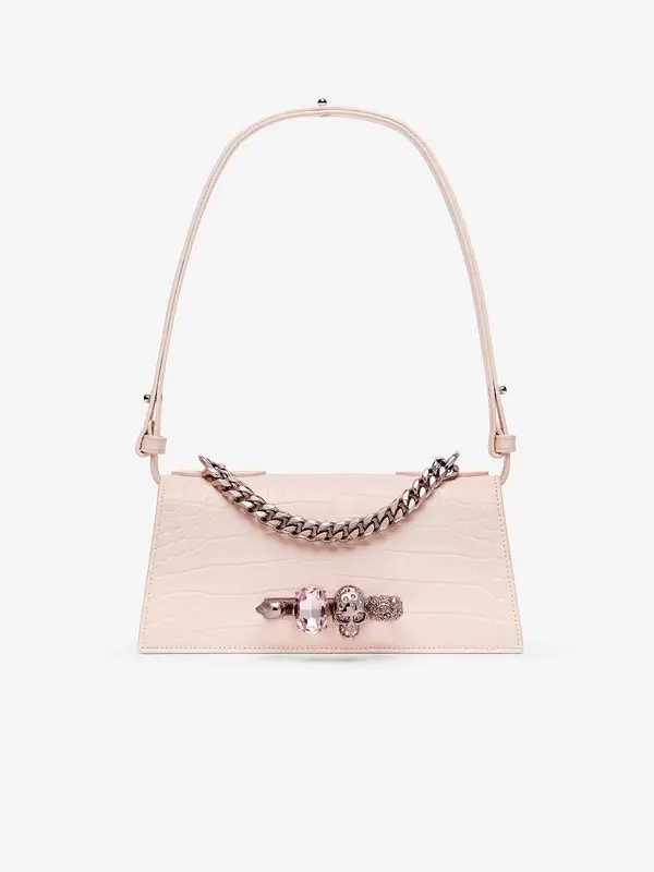 Alexander McQueen Jewelled Mini Shoulder Bag - Pink