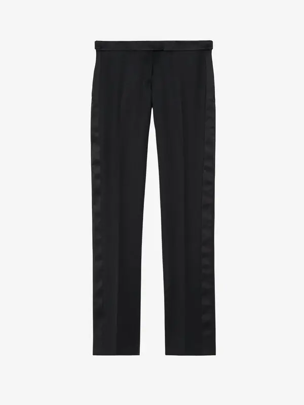 Alexander McQueen Tuxedo Trousers In Japanese Wool Barathea