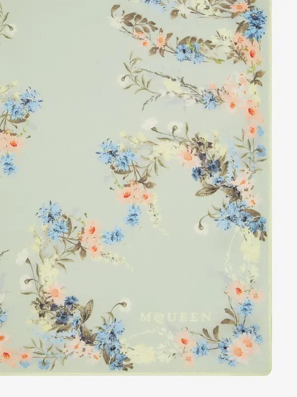 Alexander McQueen Wallpaper Floral Ribcage Scarf