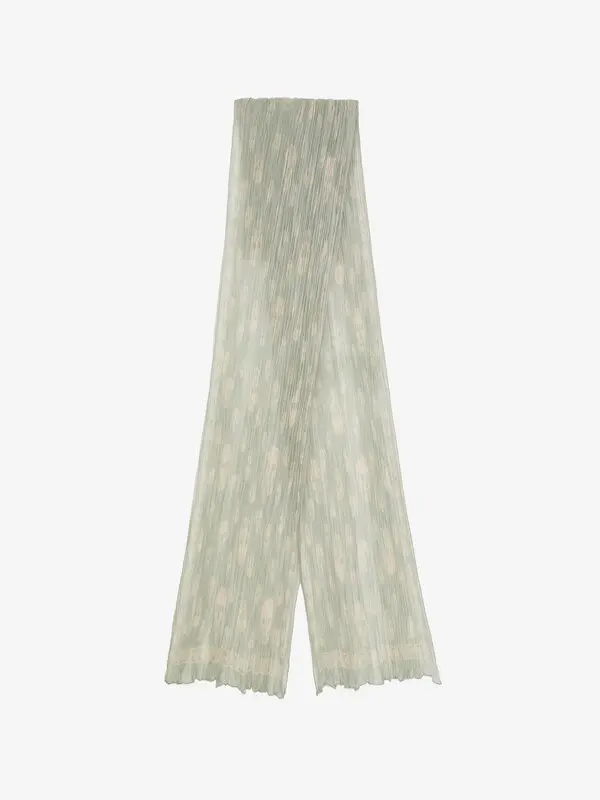 Alexander McQueen Pleated Skull Scarf - Light Green