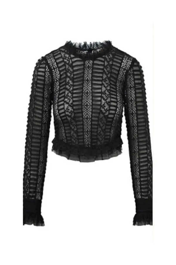 LoveShackFancy Etheline Crochet Lace Blouse