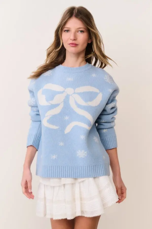 LoveShackFancy Francie Wool Jacquard Pullover