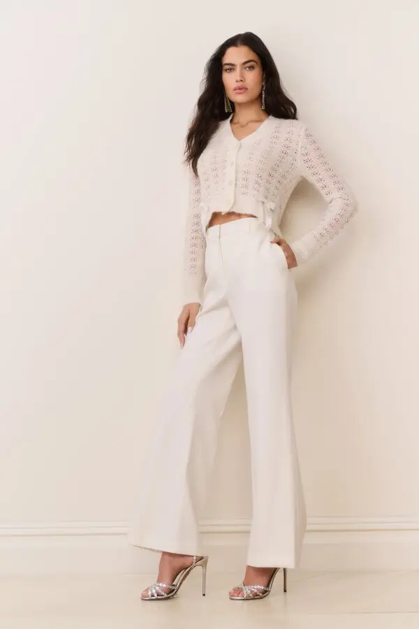 LoveShackFancy Wool-blend Wide-leg Pants
