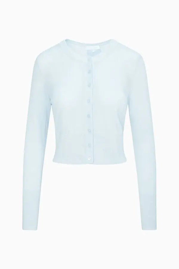 LoveShackFancy Pastel Cashmere Cardigan - Blue