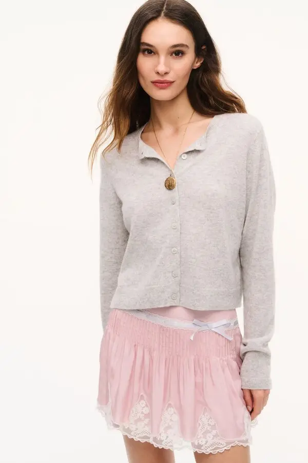 LoveShackFancy Cameryn Classic Cashmere Cardigan - Hearthstone