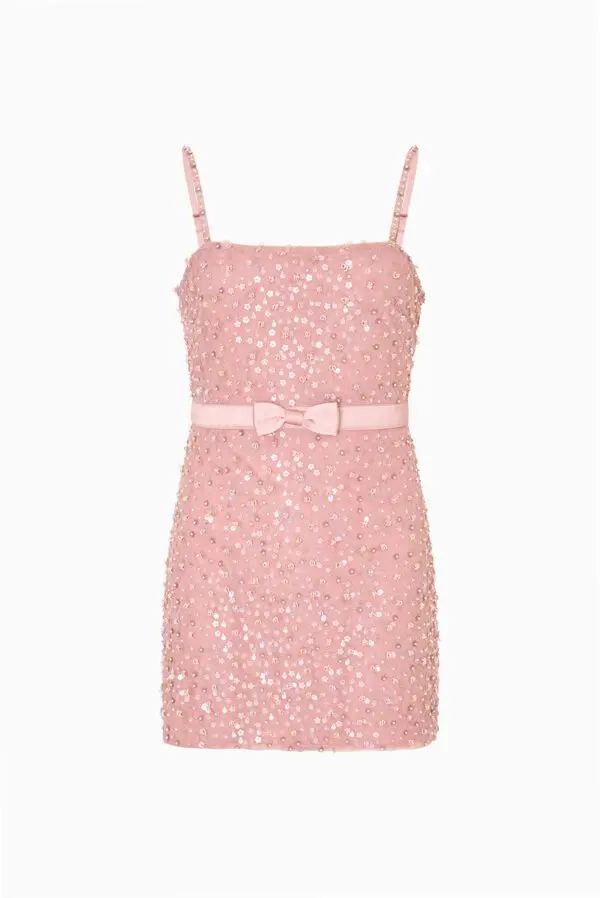 LoveShackFancy Tween Hand-beaded Ambrelle Dress - Peony