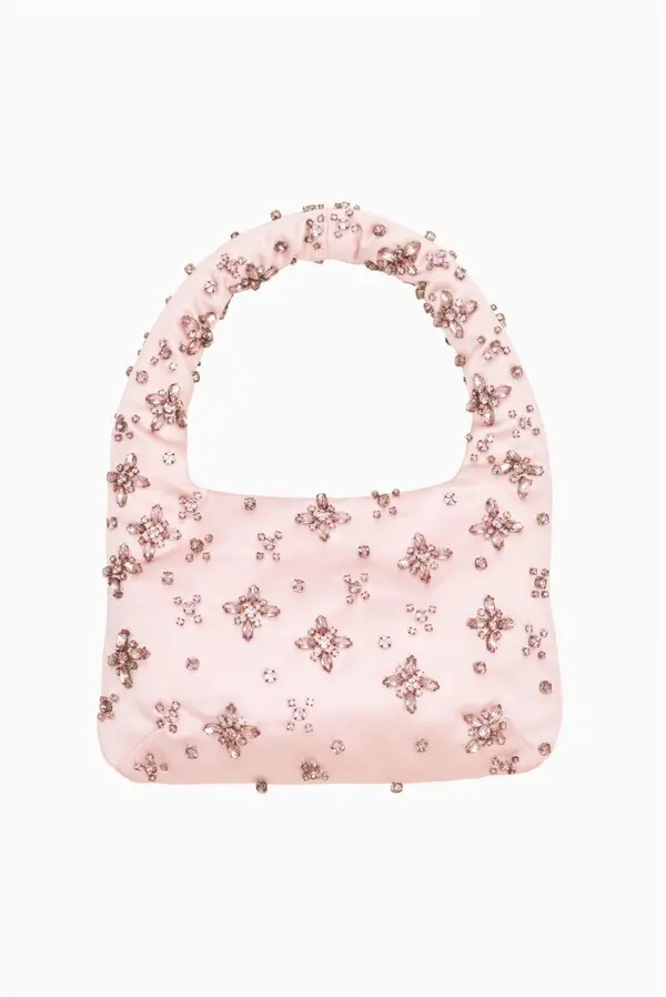 LoveShackFancy Serina Satin Rhinestone Mini Bag