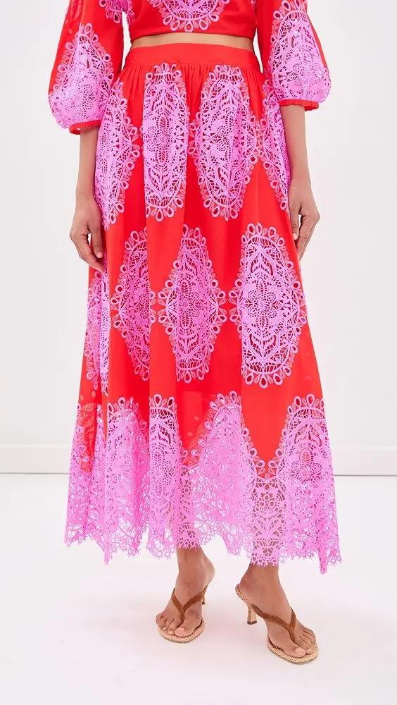 Borgo De Nor Rhea Lace Skirt