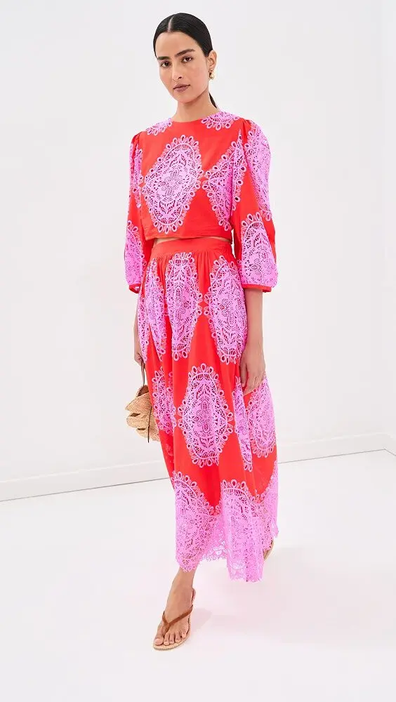 Borgo De Nor Rhea Lace Skirt