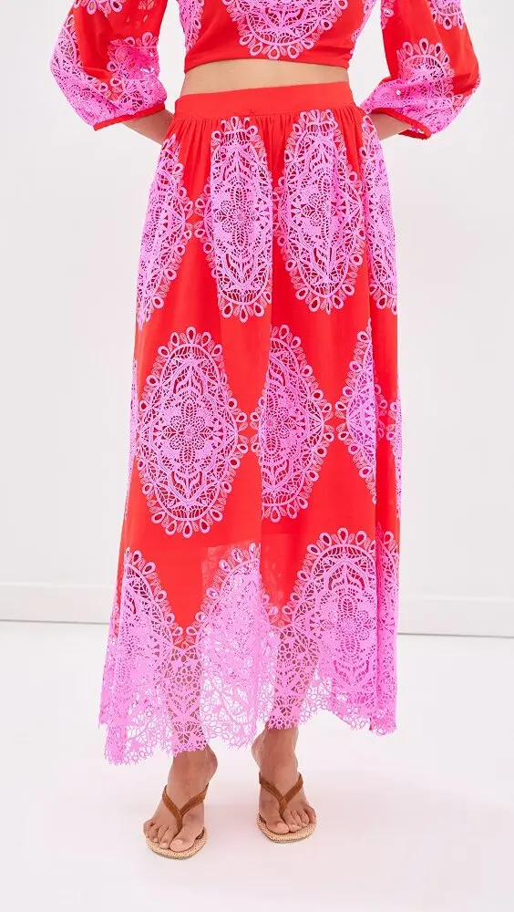 Borgo De Nor Rhea Lace Skirt