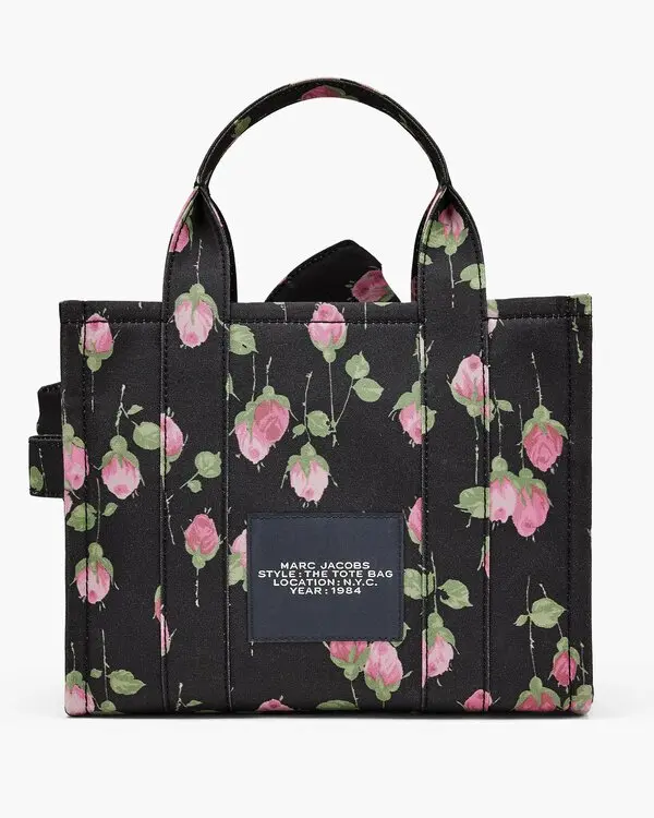 Marc Jacobs Tote Bag In Vintage Floral Canvas With Oversized Bow