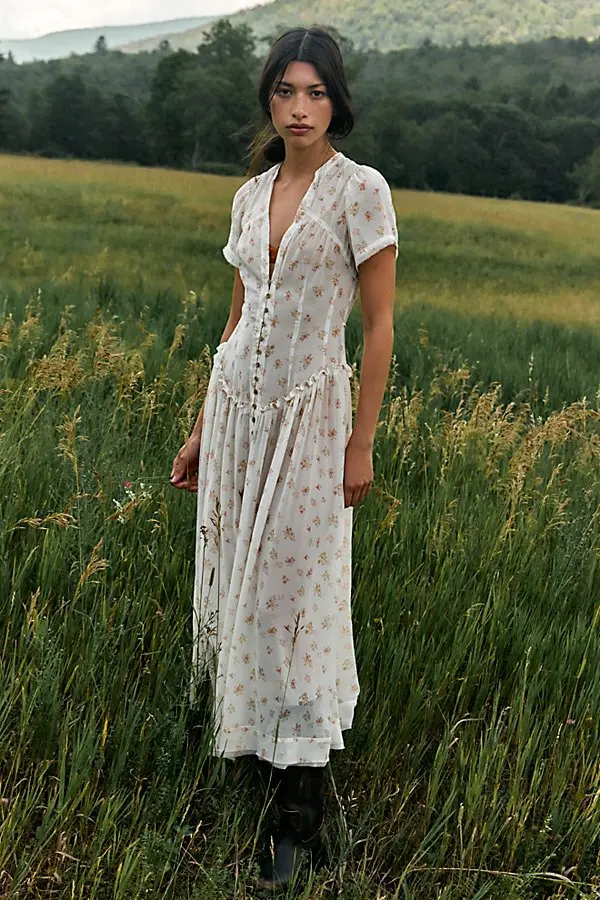 Free People Falling Petals Maxi Dress