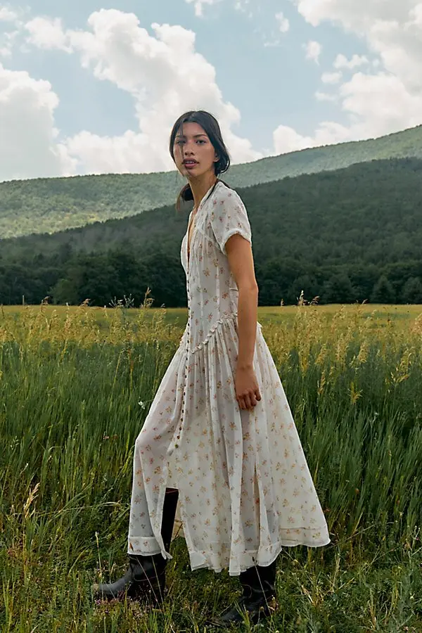 Free People Falling Petals Maxi Dress