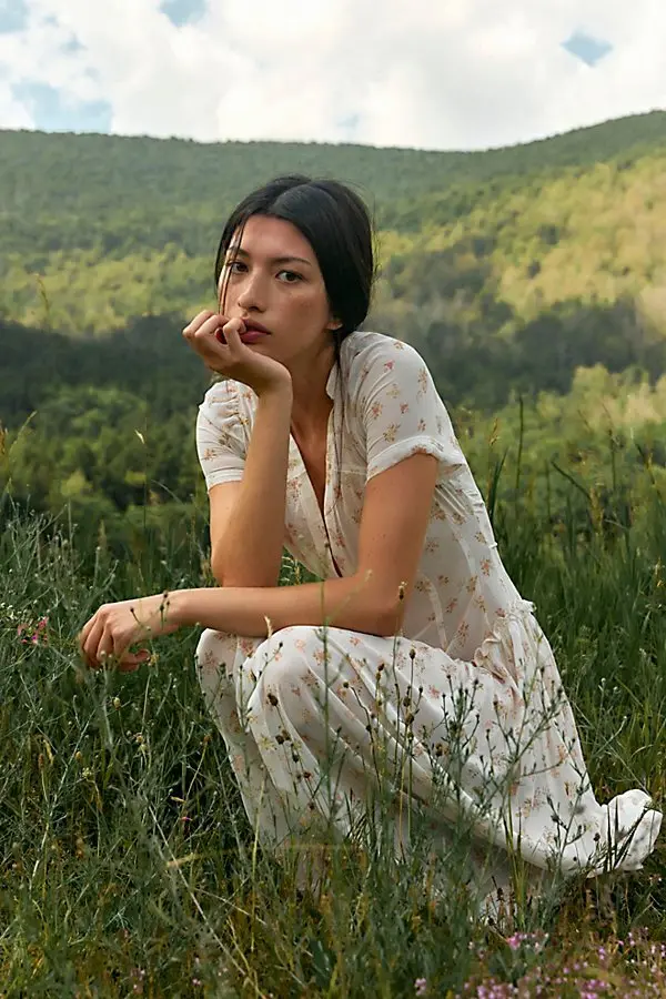 Free People Falling Petals Maxi Dress