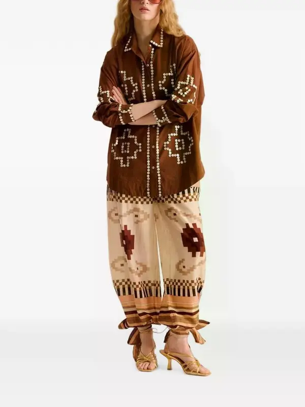 Carolina K Embellished Long-sleeve Shirt