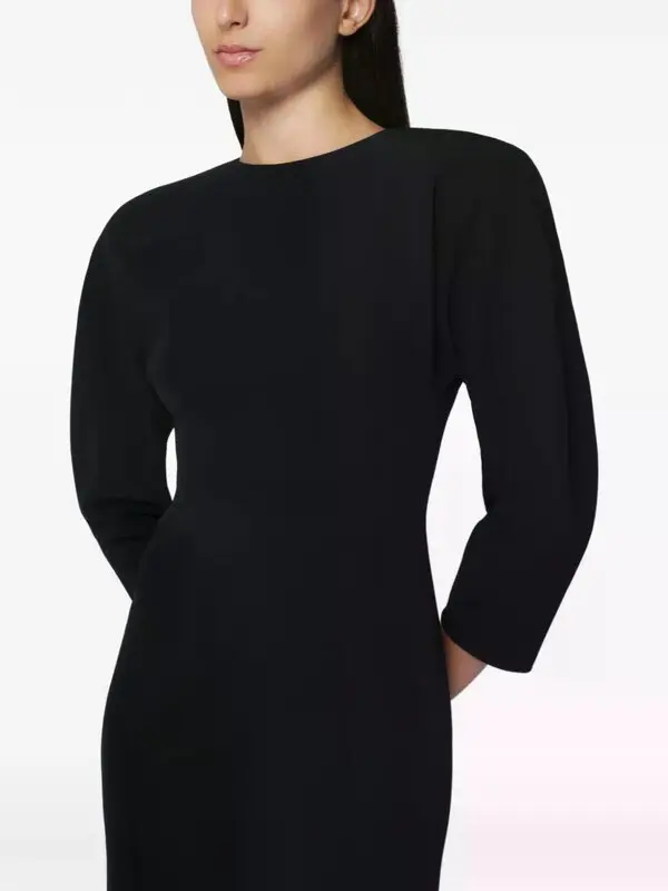 Andamane Rounded-shoulder Midi Dress
